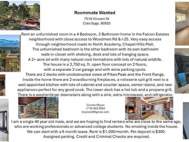 Unfurnished Upstairs Room for Rent