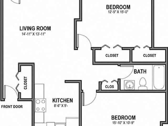 University Commons 2 Bedroom 1 Bath 3821 Dawson Street