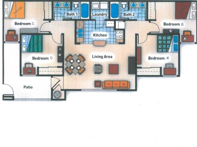 University Commons 4 Bedroom Apartment for Rent at 2601 Southwest Archer Road, Gainesville, FL 32608