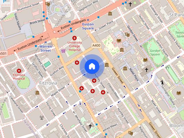 University Street, Fitzrovia & Covent Garden