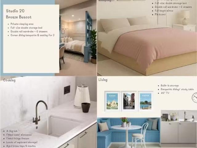 Cheap 1 BA Studio flat for rent in Bronze Buscot Studio 20 Ve.