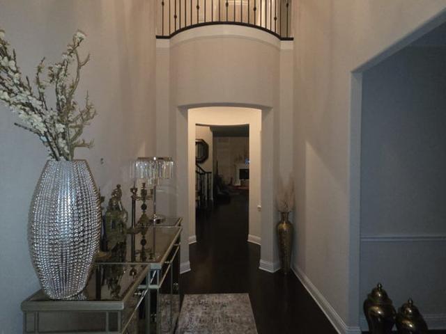 Upstairs suits with the living room and a private