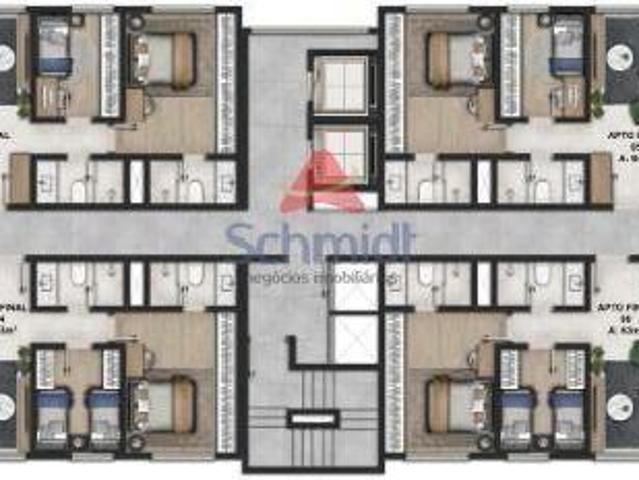 Uptown Apartamento com 3 dormitórios à venda, 78 m² por R$ 452.068 Centro Novo Hamburgo/RS