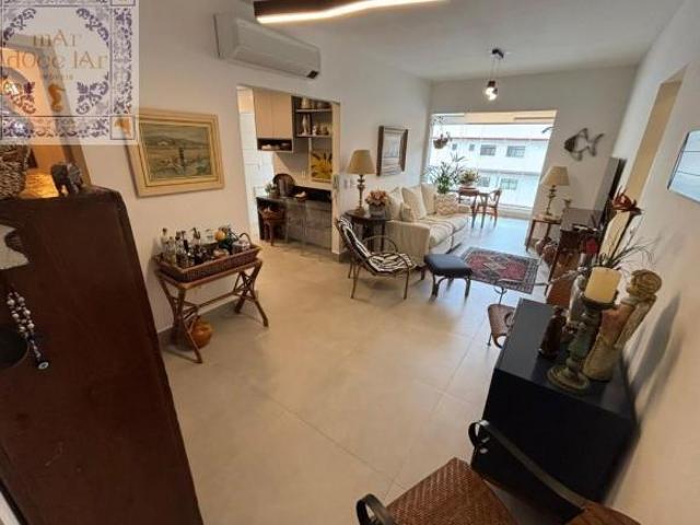 Venda Apartamento Aparecida Santos SP mAr dOce lAr semimobiliado, com 2 suítes, varanda gourmet e
