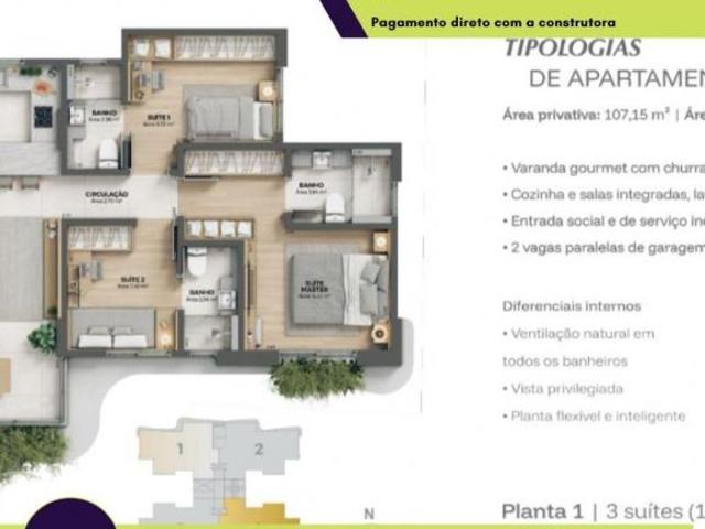 VENDA | Apartamento, com 3 dormitórios em Jardim Guaporé, Maringá