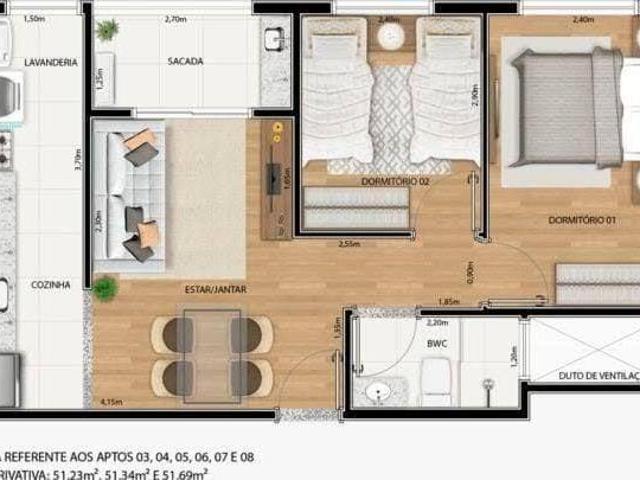 VENDA | Apartamento, com 2 dormitórios em Zona 06, Maringá