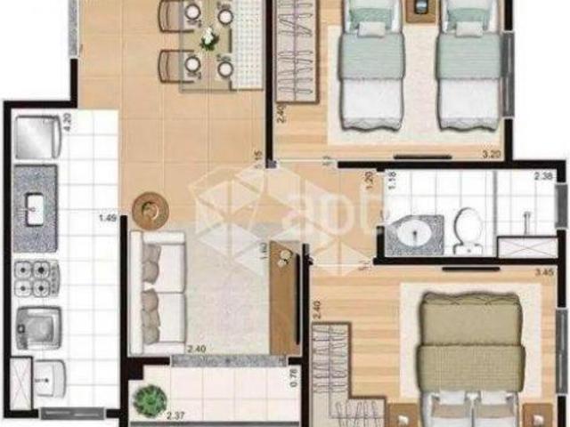 VENDA Apartamento com 49m², 2 dormitorios, 1 vaga no Cambuci