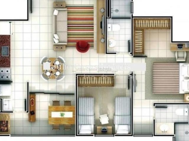 Venda de apartamento 63m² com varanda