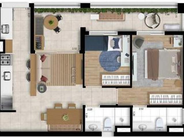 Venda de apartamento 64m2 Anália Franco São Paulo SP