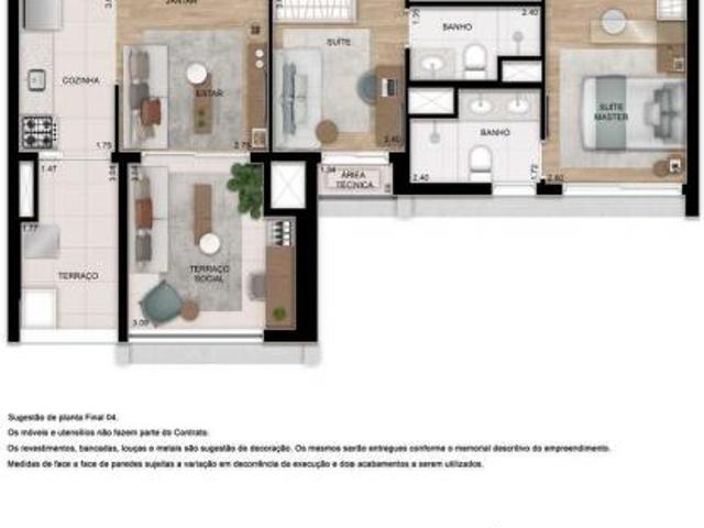 Venda de apartamento 76m2, com 2 suítes e churrasqueira a carvão Tatuapé São Paulo SP