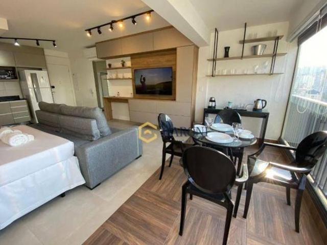 Venda de apartamento com 41m² mobiliado com uma vaga de garagem Bela Vista SP