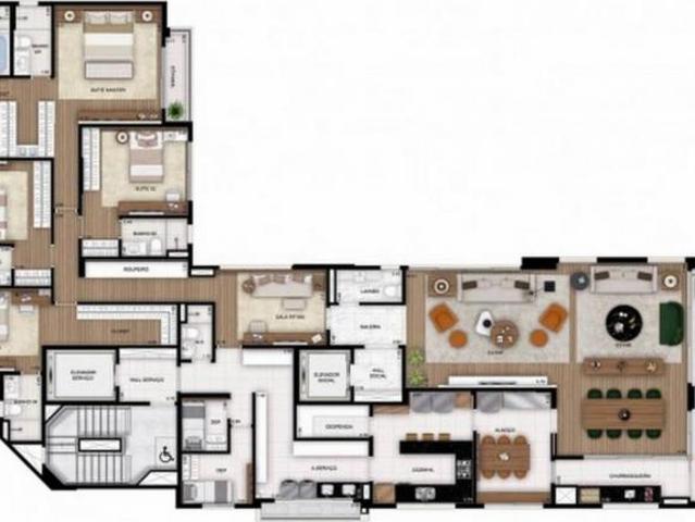 Venda de Apartamento com 4 suítes, no Itaim Bibi, 330 m² privativos, 5 vagas e lazer completo. POU