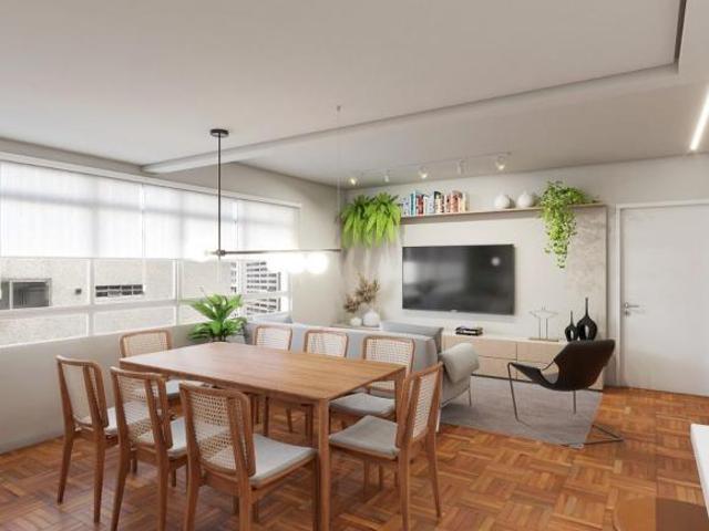 Venda de Apartamento reformado na Higienópolis com 140m², 3 dormitórios sendo 2 suítes, 4 banheiros