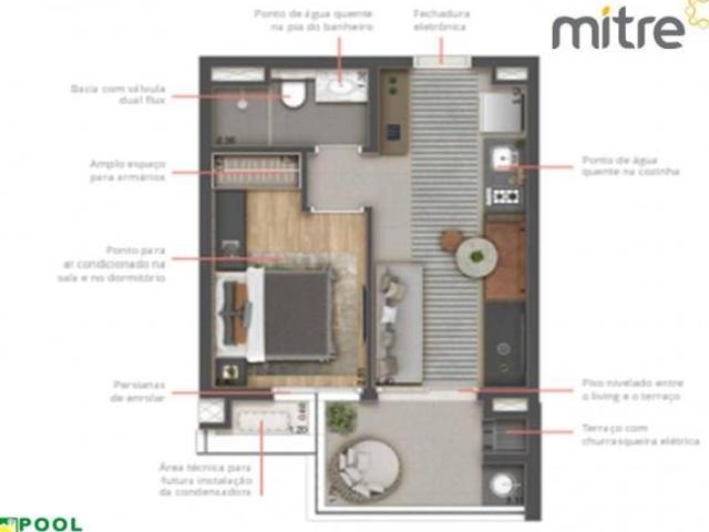 Venda de Studio de 3m², Vila Clementino, 01 DORM + TERRAÇO GOURMERT + 1 VAGA. Lavanderia, Fitness e