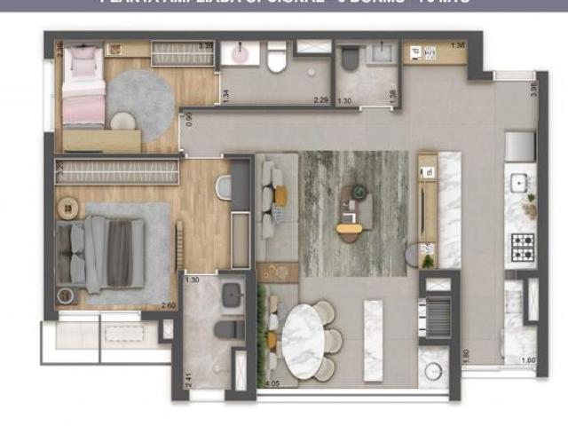 Venda de Studio de 76m², Vila Clementino, 03 DORMS SENDO 1 SUÍTE + VARANDA GOURMERT + 1 VAGA. LAZE