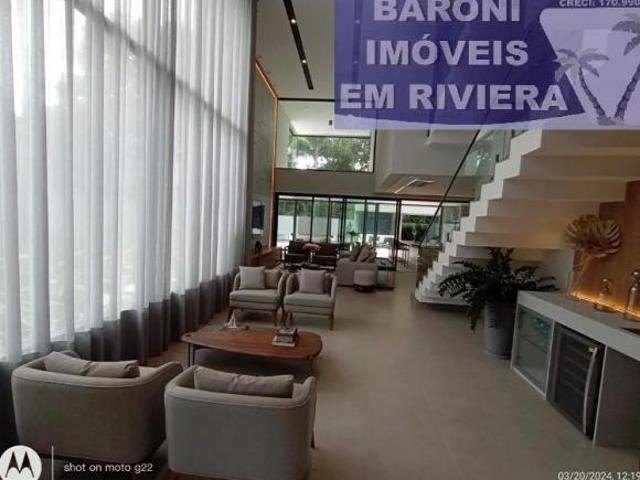 Casa de Luxo à Venda na Riviera de Bertioga SP: 6 Suítes, 3 Salas, 9 Banheiros, 4 Vagas, 555m² de Á