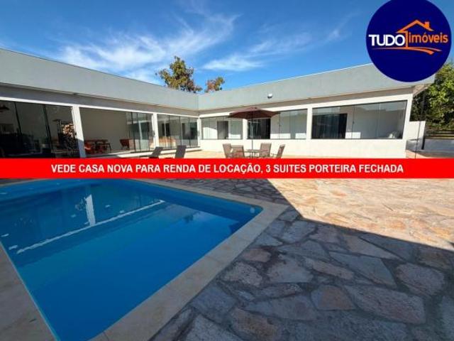 Vende Casa em condomínio porteira fechada para locação Corumbá IV, 3 quartos, 3 suítes, 1 sala imen