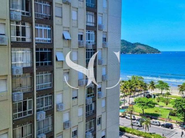 Vende se apartamento de 01 dormitório mobiliado frente mar no bairro de Aparecida em Santos