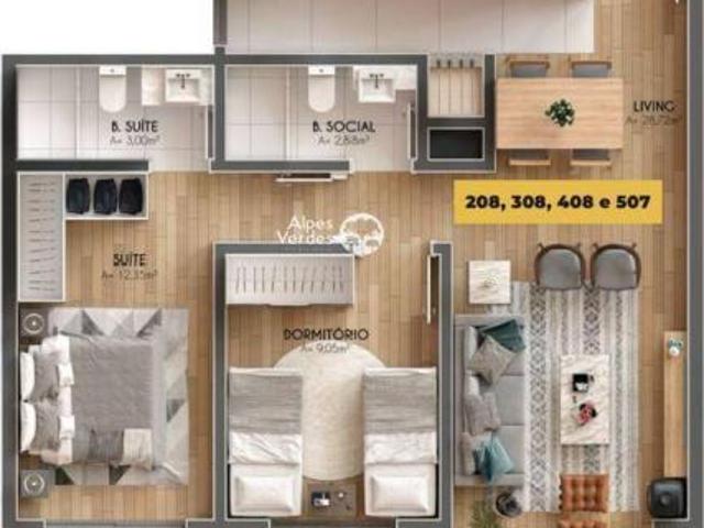 Vende se apartamento no centro de Canela 2 Quartos Valor R$990.000,00