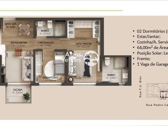 Vende se cobertura próxima ao centro de gramado 2 quartos Valor R$ 1.448.811,35