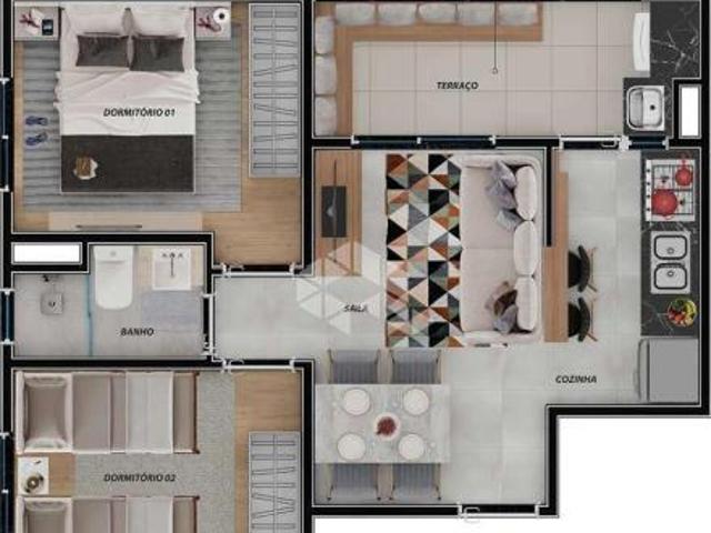 Vendo Apartamento 41,71m² 2 Dormitórios 1 Vaga Jardim da Glória Cotia SP