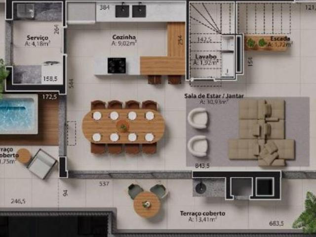 Vendo Apartamento Cobertura de 152 m² com 3 quartos à venda no Água Verde