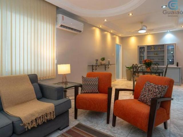 Vendo Apartamento Mobiliado, 02 dormitórios, Garagem, Gonzaga, Santos, a 1 quadr