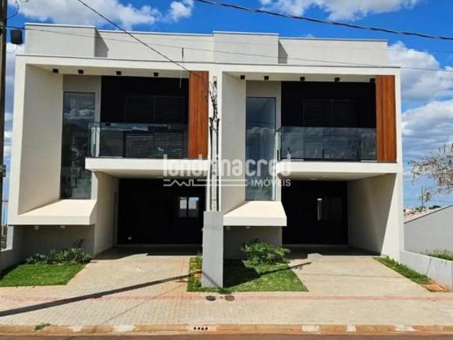 Vendo sobrados no condomínio Morada das Flores, Cambé: 129m², 3 quartos 1 suíte, churrasqueira, se