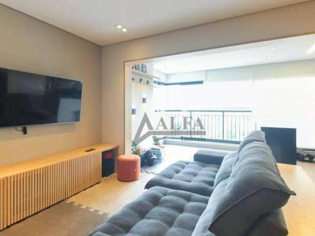 Vértiz Tatuapé Cinematográfico apartamento ampla varanda gourmet totalmente integrada a sala