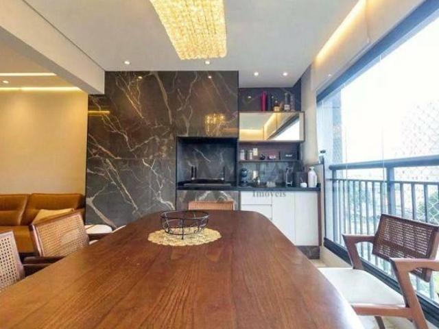 Vértiz Tatuapé Cinematográfico apartamento ampla varanda gourmet totalmente integrada a sala