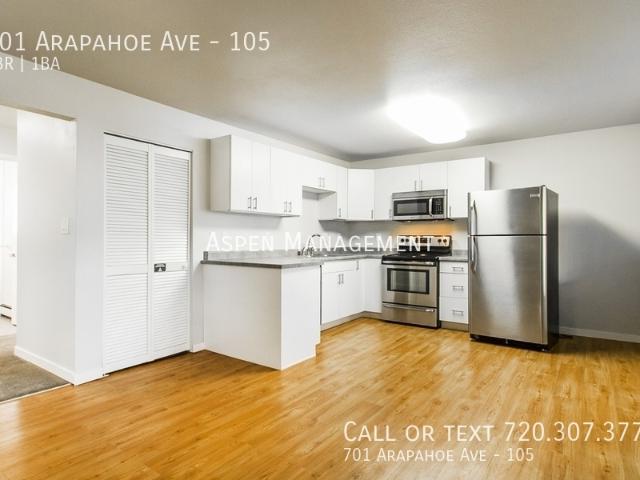 Very Spacious 1bed/1bath on West Arapahoe, Less than a mile From Pearl Street Mall!