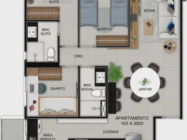 Verdano 107m2 andar alto próximo ao shopping recife