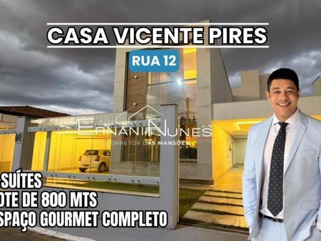 VICENTE PIRES RUA 12 5 SUÍTES 800 MTS LAZER COMPLETO 6 VAGAS DE GARAGEM