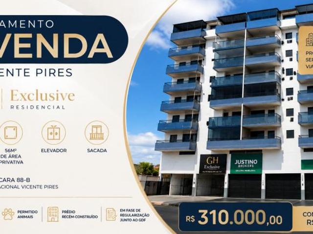 VICENTE PIRES RUA 3 | 2 QUARTOS | SUÍTE | ELEVADOR | SACADA | PRÉDIO NOVO | R$ 310 MIL