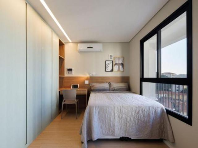 Vila Madalena Apartamento a Venda,Mobiliado com 29m²,Repleto de armários,Ar Condicionado,Pronto para