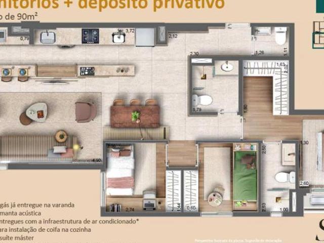 Vila Mariana,88m², 3quartos, 1vaga, lazer no Rooftop
