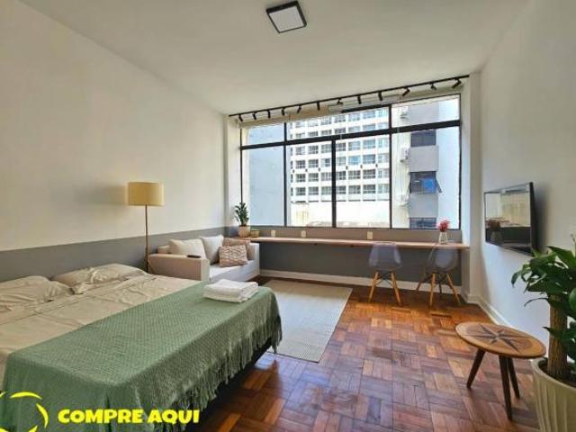 Vila Buarque | Studio mobiliado | Reformado | 36 m² | Próximo ao Metrô