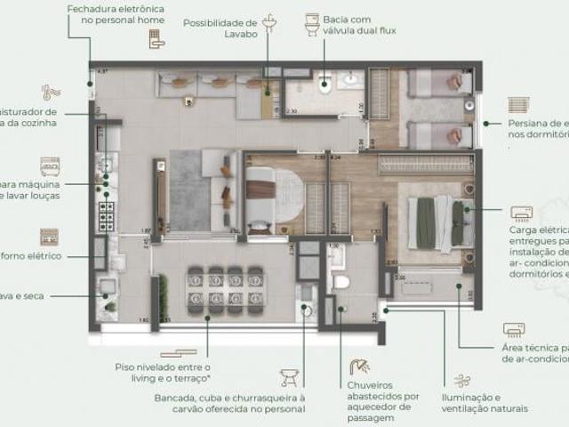 #VILA PRUDENTE APTO 85M² 3 DORMS 1 SUITE 1 VAGA DETE VDA GOURMET 747 mil