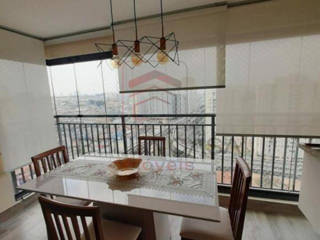 Vila Prudente. Lindo apartamento andar alto, 2 terraços, 62 m², 2 quartos, 1 suíte, 1 vaga, lazer