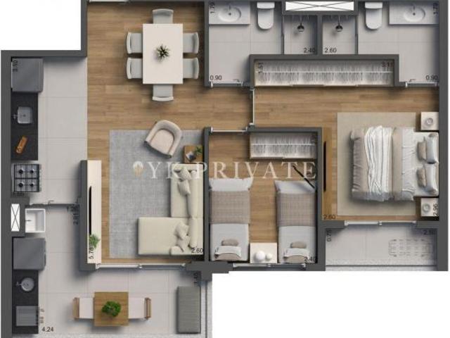 Villa Pio / Alto da Lapa/ apartamento/ 63 m/ v. gourmet/2 dorms/ 1 suíte / 1 vagas