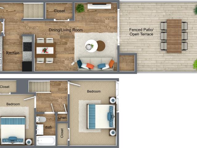 Village at the Arbors 2 Bedroom Apartment for Rent at 5613 Crenshaw Rd, Richmond, VA 23227