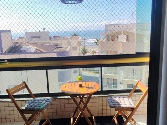 Vista Mar no Caiçara Apto 1 dorm c/ sacada