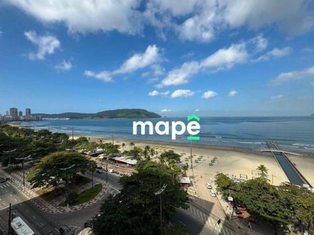 Vista panorâmica para toda orla de Santos | Andar alto no Embaré