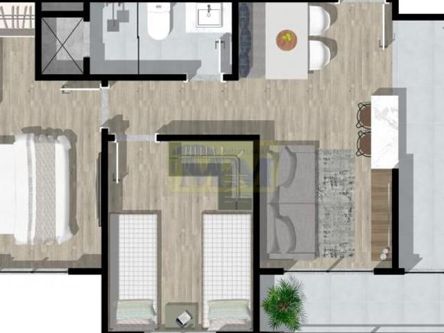 Voltare Residencial Apartamentos de 2 quartos com sacada com churrasqueira em