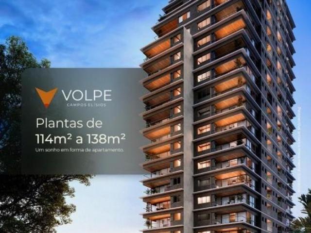 VOLPE CAMPOS ELÍSEOS, APARTAMENTOS A PARTIR DE 114 MTS E 3 SUÍTES, ENTREGA PREVISTA PARA 07/2027