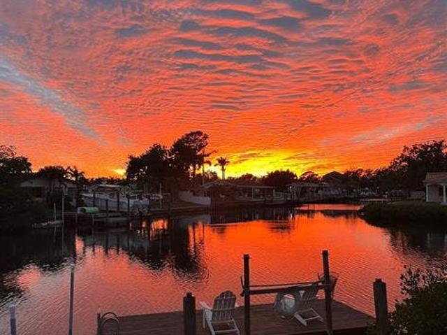 Waterfront living, beautiful sunset