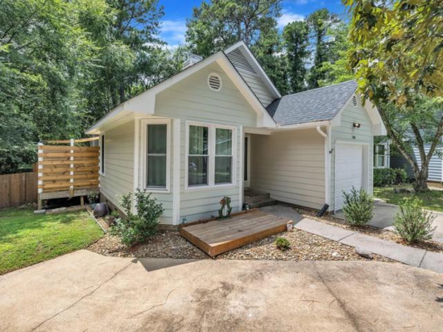 Welcome to 105 Tall Rock Ct—an impeccably remodeled ranch retreat tucked at the end of a quiet cul de sac in Raleigh. This 2 bed, 2 bath home dazzles with designer finishes and bright, airy living spaces.
