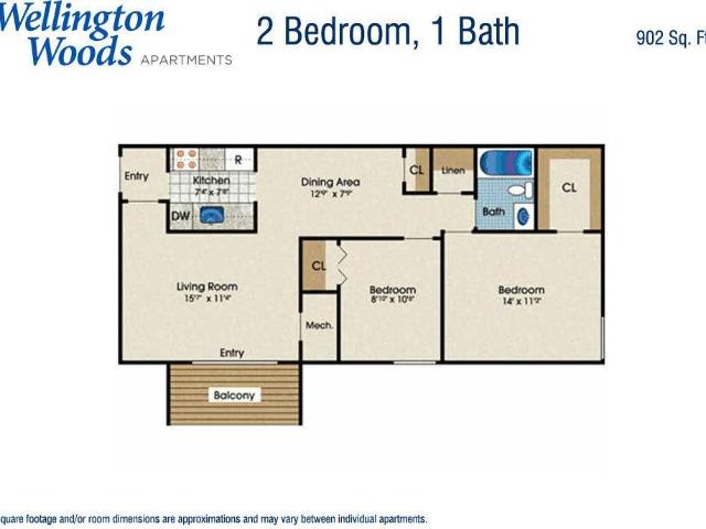 Wellington Woods 2 Bedroom Apartment for Rent at 1704 Lafayette Blvd, Fredericksburg, VA 22401