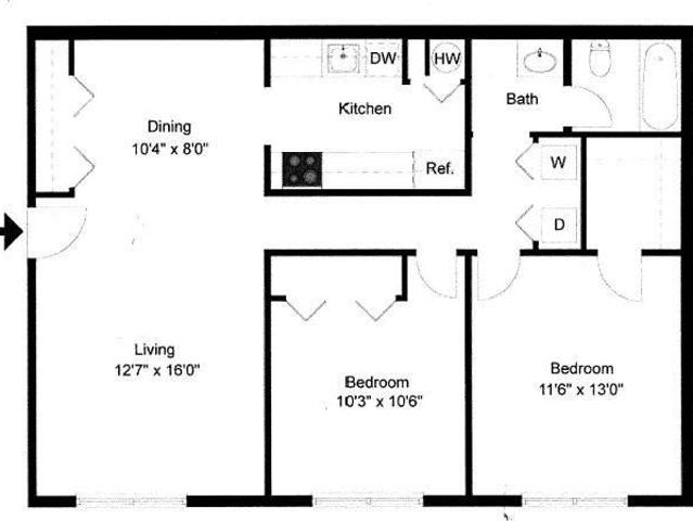 Westchester Key Apartments 2 Bedroom Apartment for Rent at 706 Westchester Dr, High Point, NC 27262