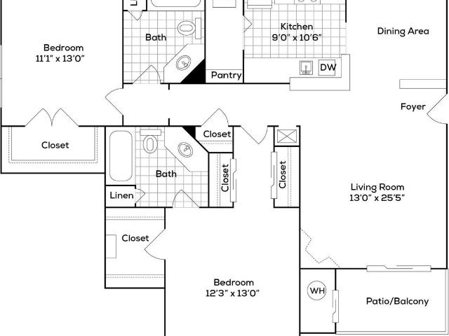 Westerly at Worldgate 2 Bedroom Apartment for Rent at 13000 Wilkes Way, Herndon, VA 20170 Herndon